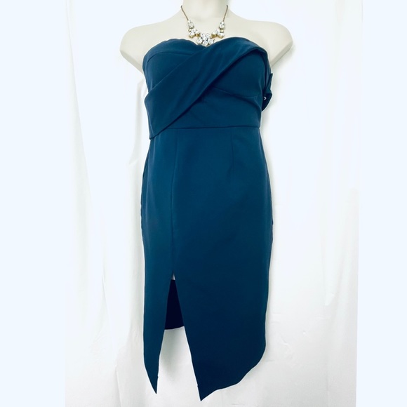 Showpo. | Dresses | Showpo Strapless Navy Cocktail Dress | Poshmark